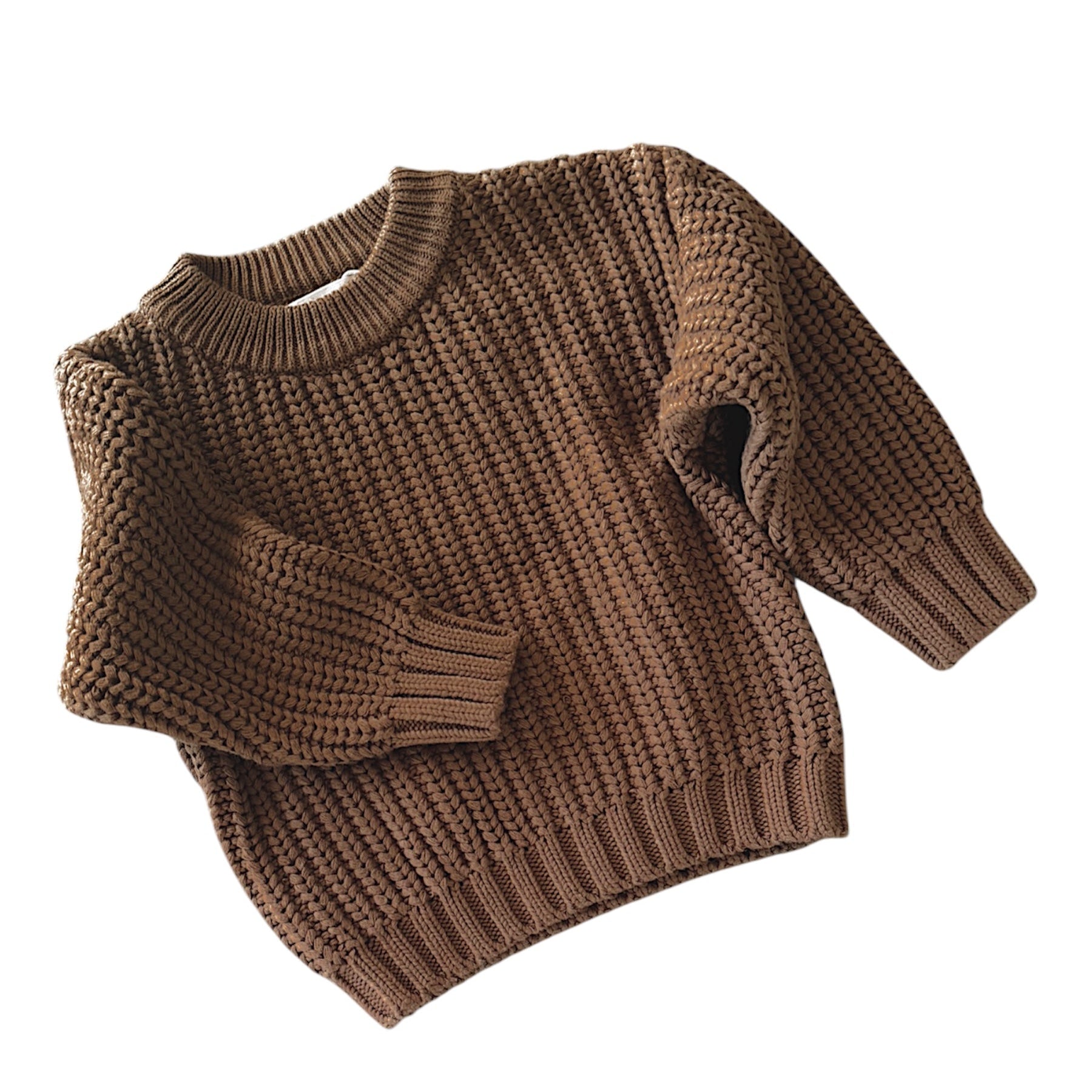 Chunky Knit Pullover - Caramel – Lupa and Sol