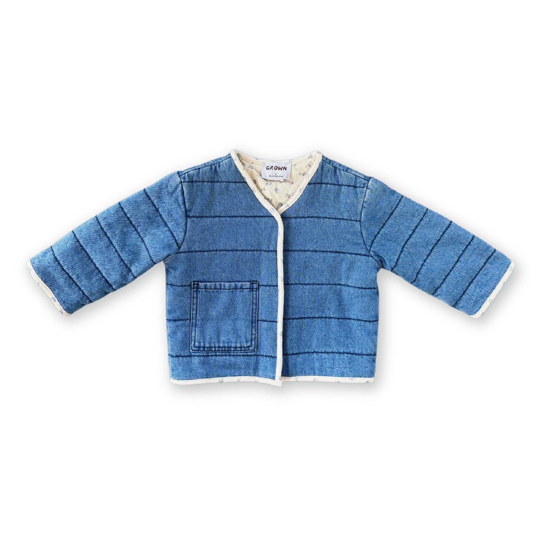 Quilted Reversible Jacket - Denim & Garden – Lupa and Sol